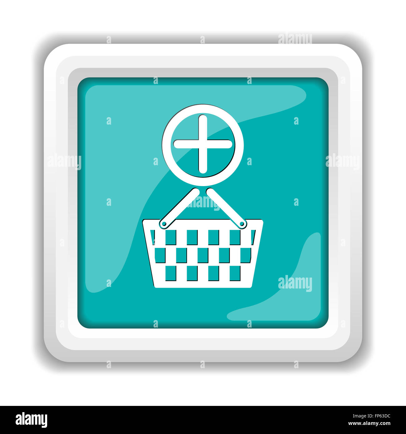 Add to basket icon. Internet button on white background Stock Photo - Alamy