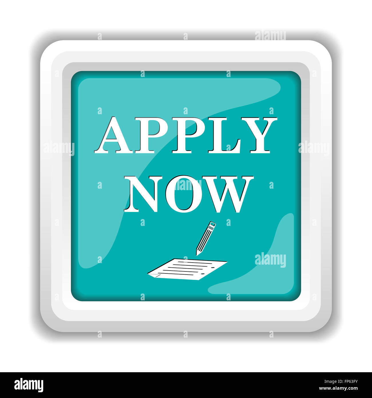 Apply now icon. Internet button on white background Stock Photo - Alamy