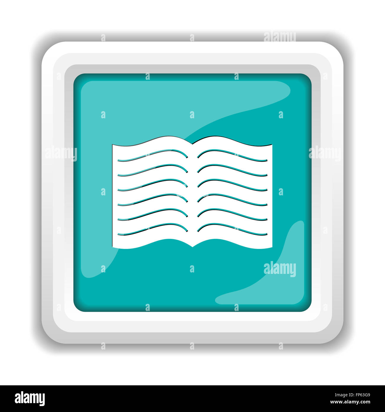 Book icon. Internet button on white background Stock Photo - Alamy