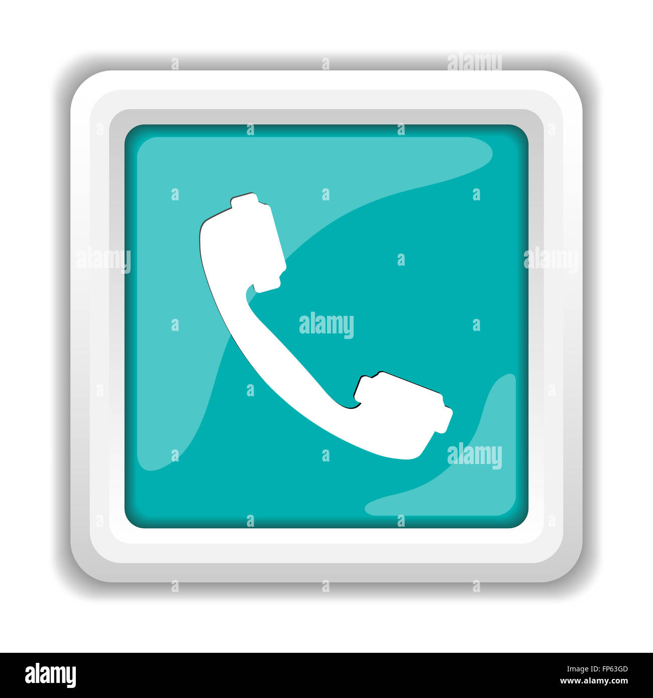 Phone icon. Internet button on white background Stock Photo - Alamy