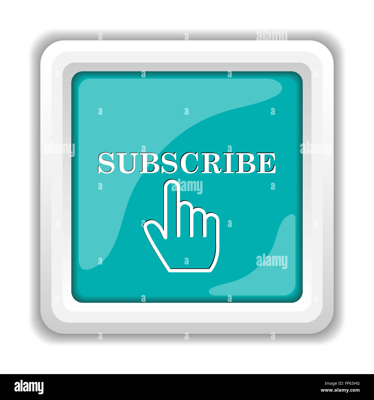Subscribe icon. Internet button on white background Stock Photo - Alamy