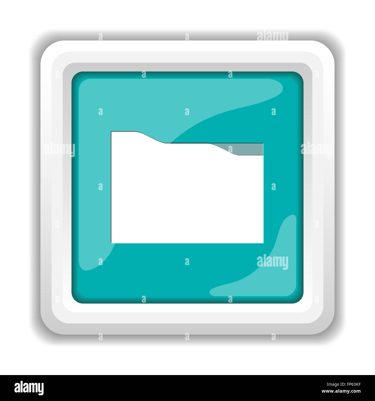Folder icon. Internet button on white background Stock Photo - Alamy