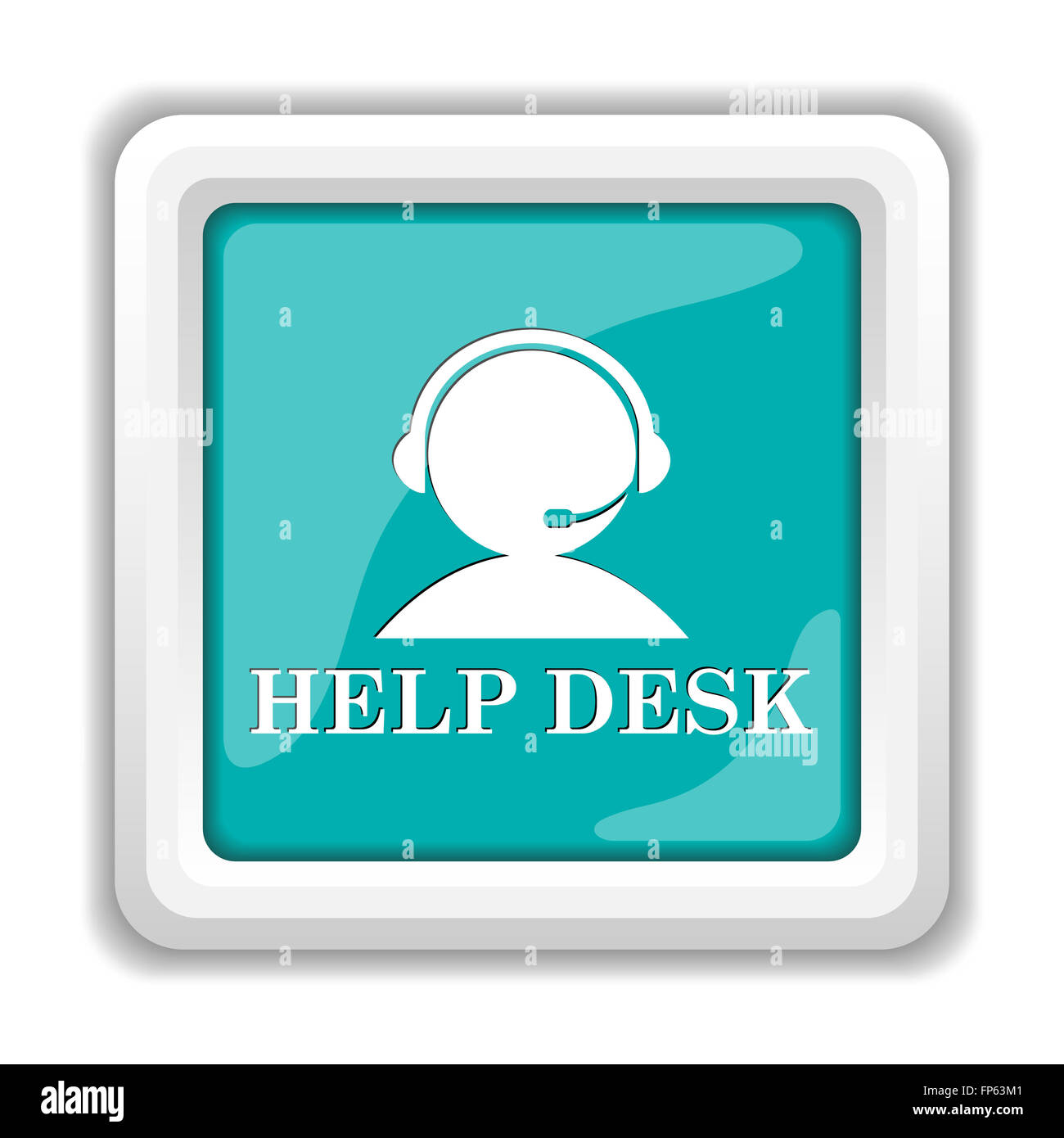 Helpdesk icon. Internet button on white background Stock Photo - Alamy