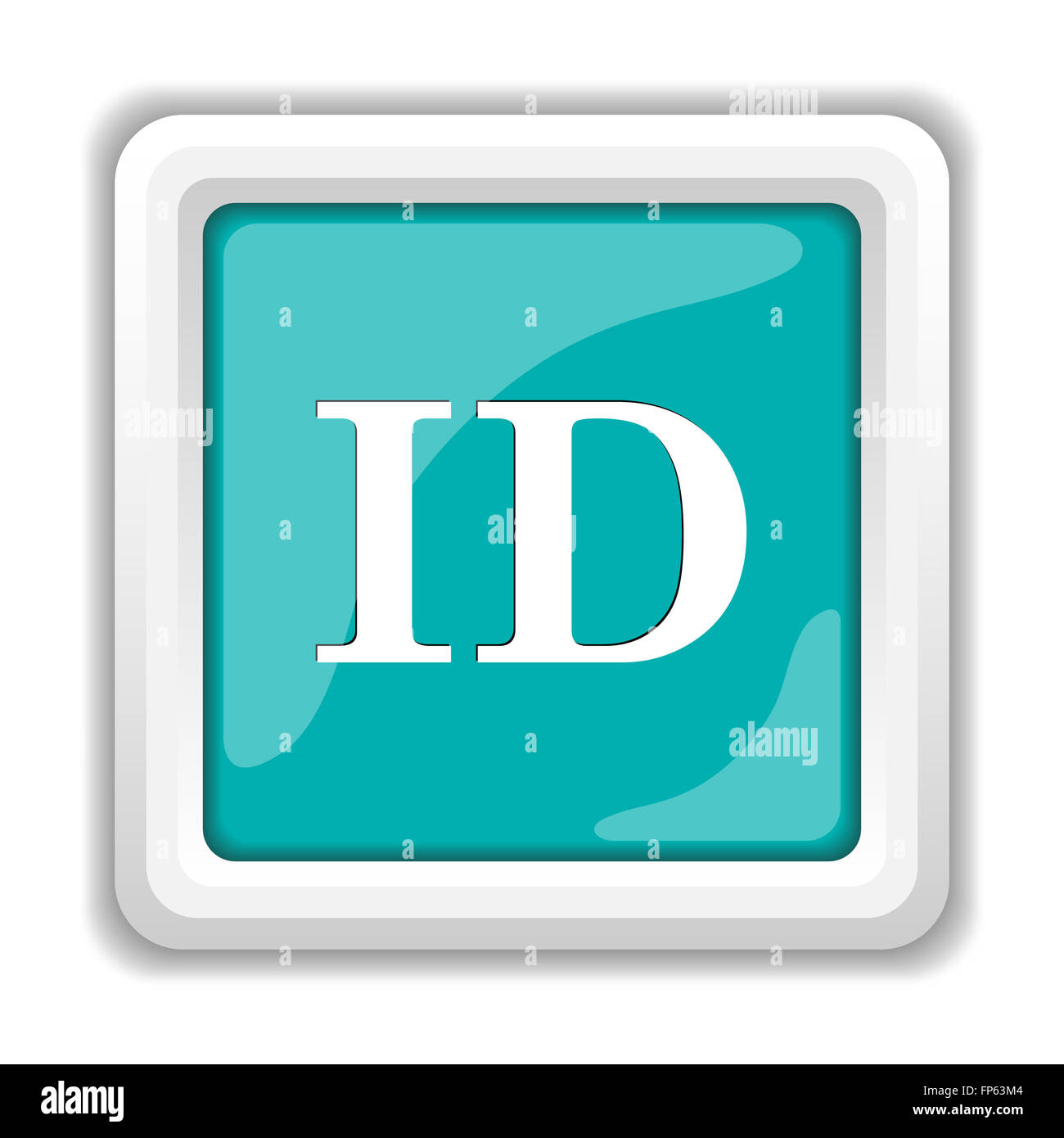 ID icon. Internet button on white background Stock Photo - Alamy