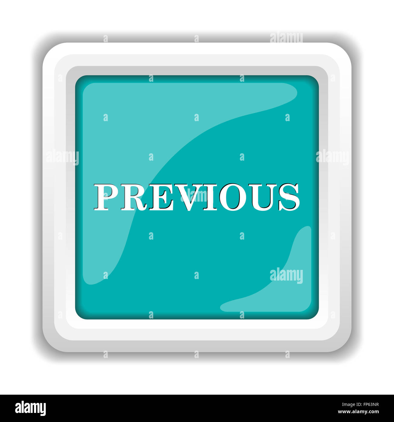 Previous icon. Internet button on white background Stock Photo - Alamy