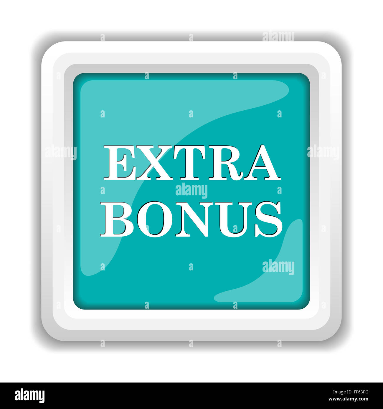 Extra bonus icon. Internet button on white background Stock Photo - Alamy