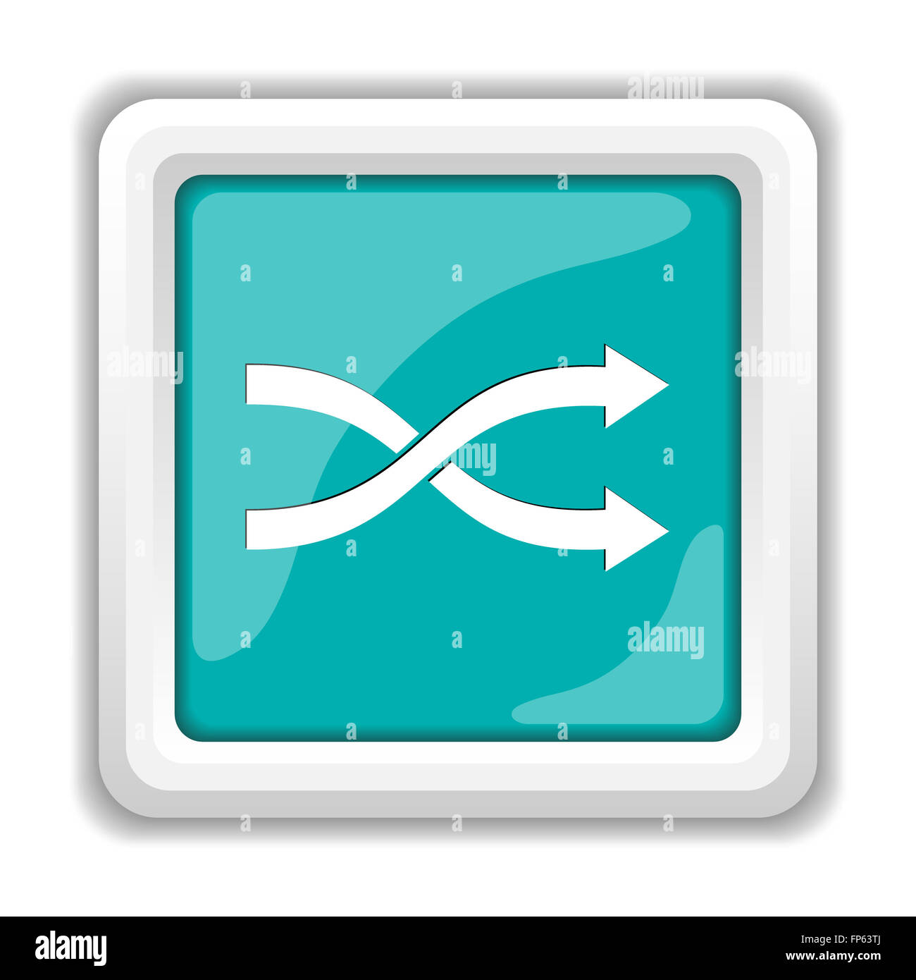 Shuffle icon. Internet button on white background Stock Photo - Alamy