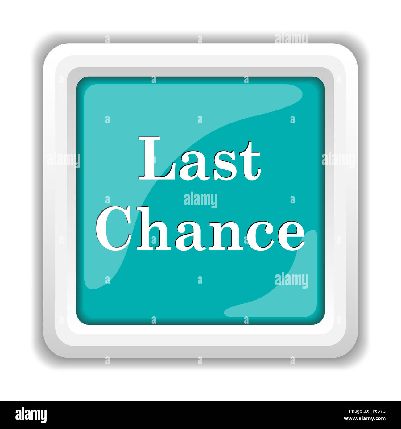 Last chance icon. Internet button on white background Stock Photo - Alamy