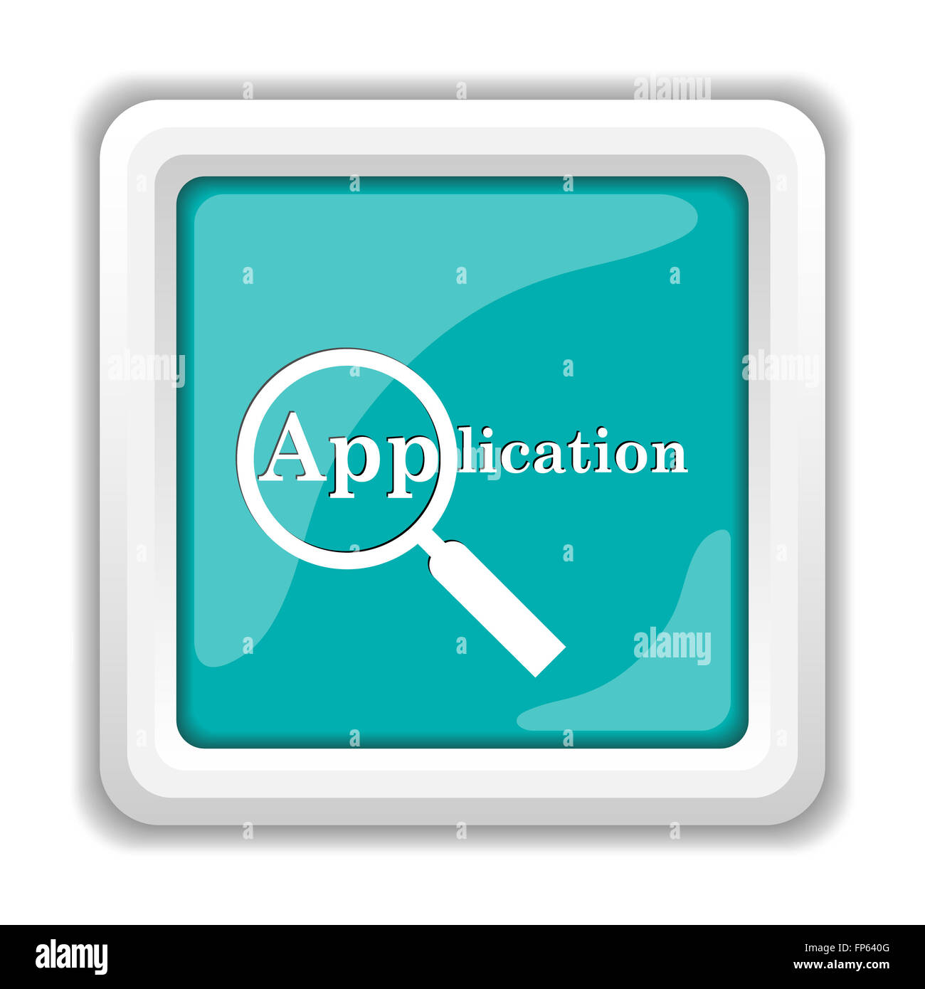 Application icon. Internet button on white background Stock Photo - Alamy