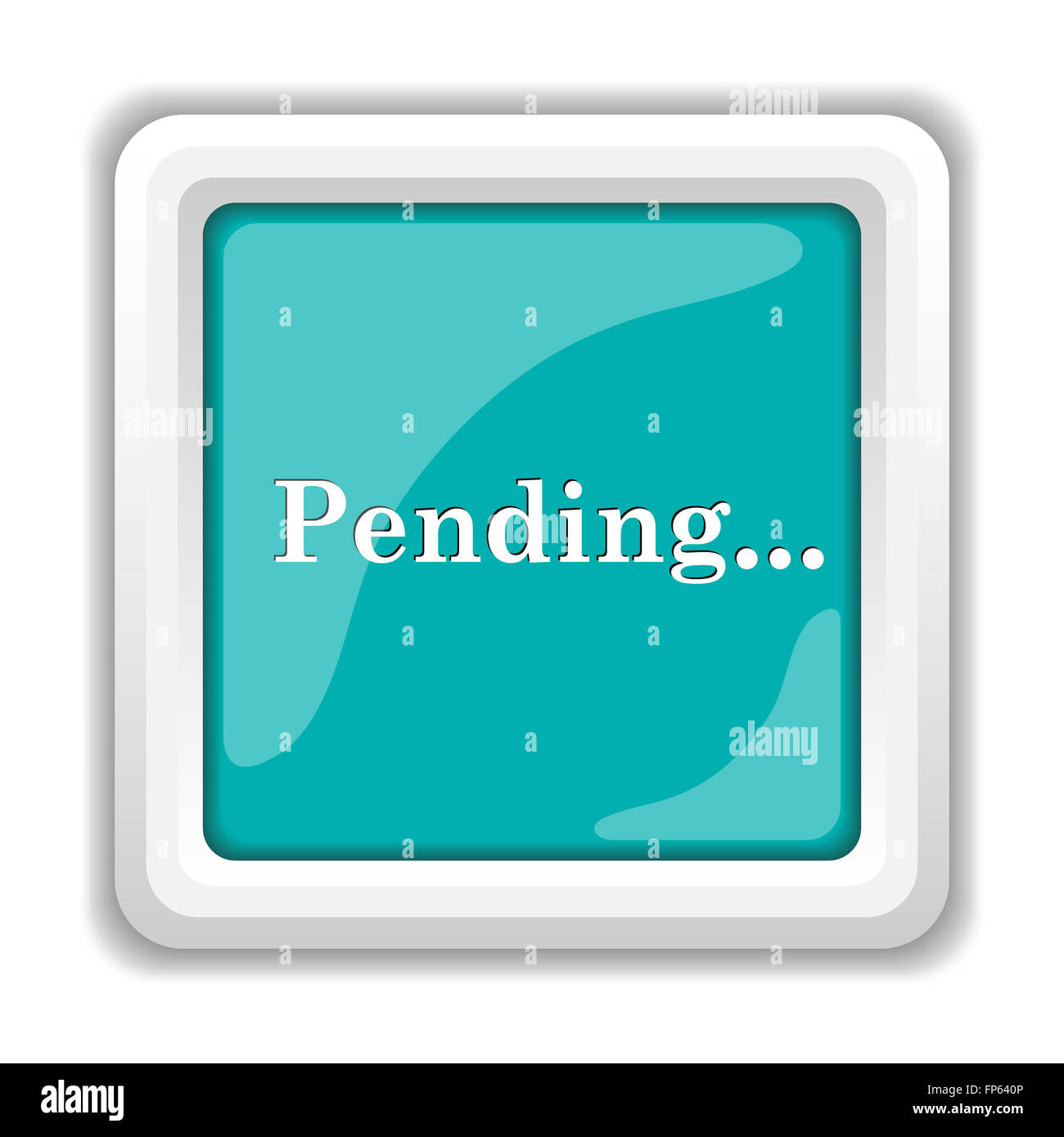 Pending icon. Internet button on white background Stock Photo - Alamy