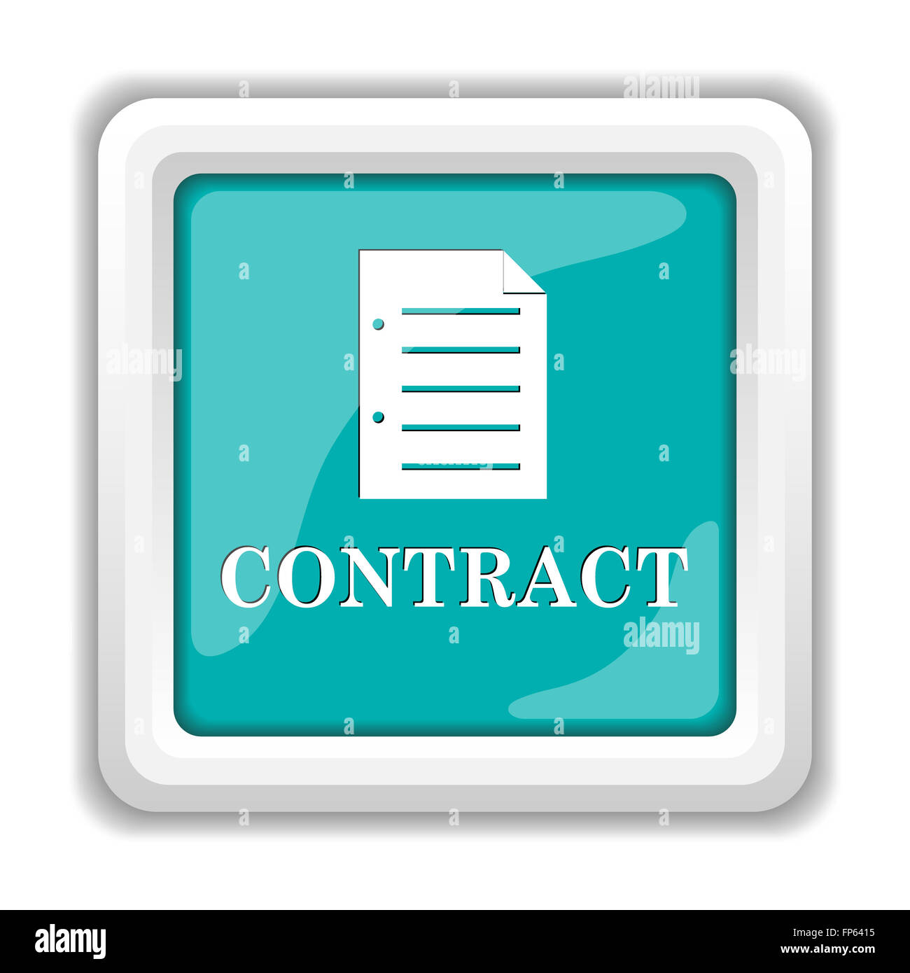 Contract icon. Internet button on white background Stock Photo - Alamy