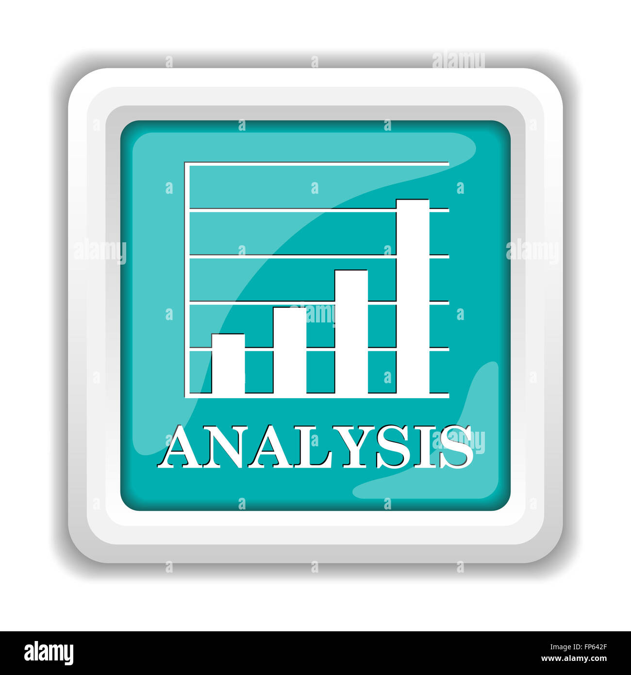 Analysis icon. Internet button on white background Stock Photo - Alamy