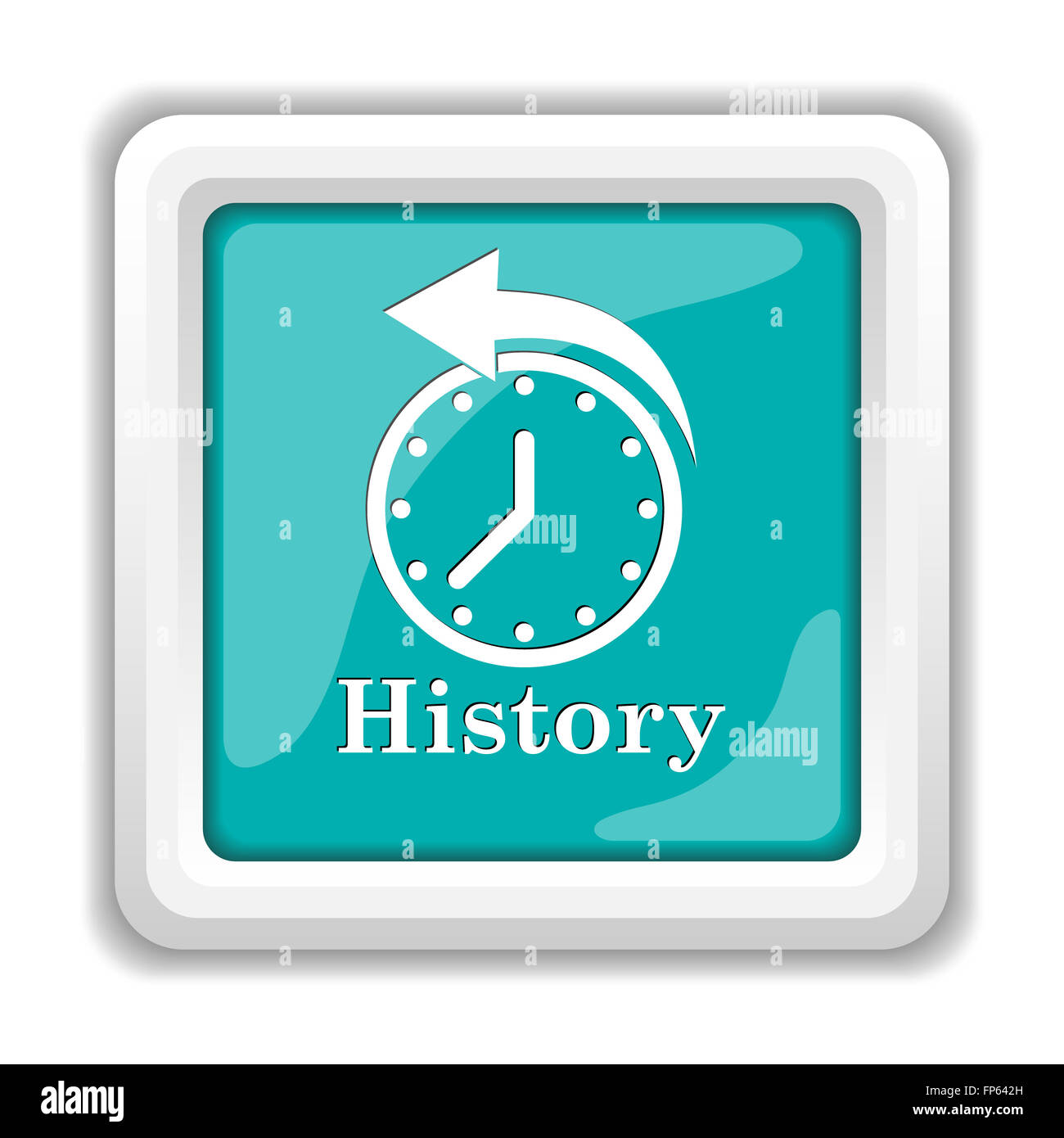 History icon. Internet button on white background Stock Photo - Alamy