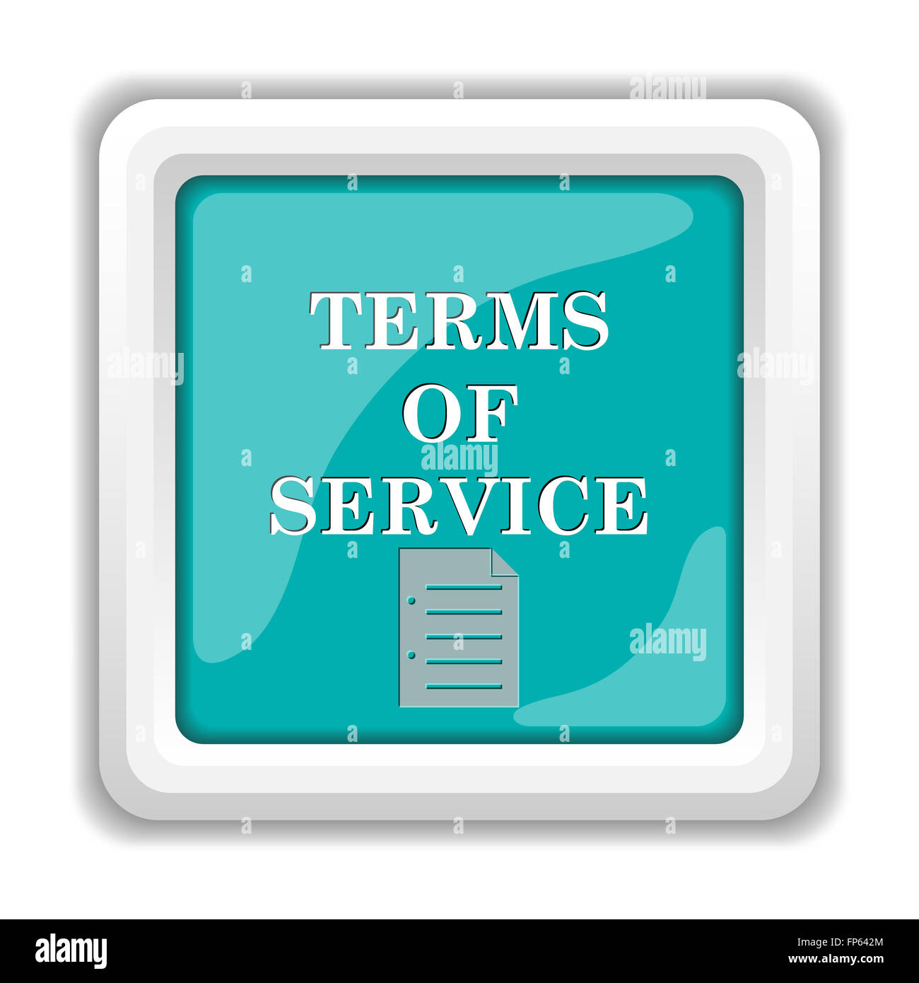 Terms of service icon. Internet button on white background Stock Photo ...
