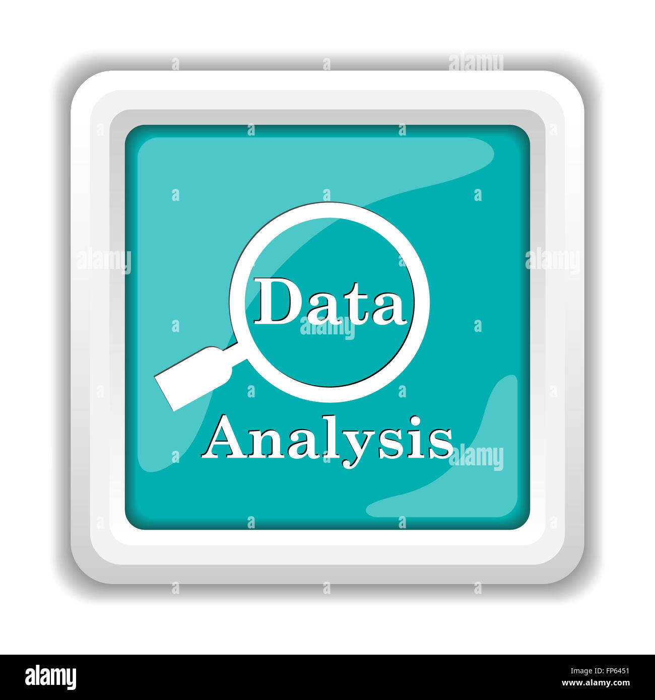 Data analysis icon. Internet button on white background Stock Photo - Alamy