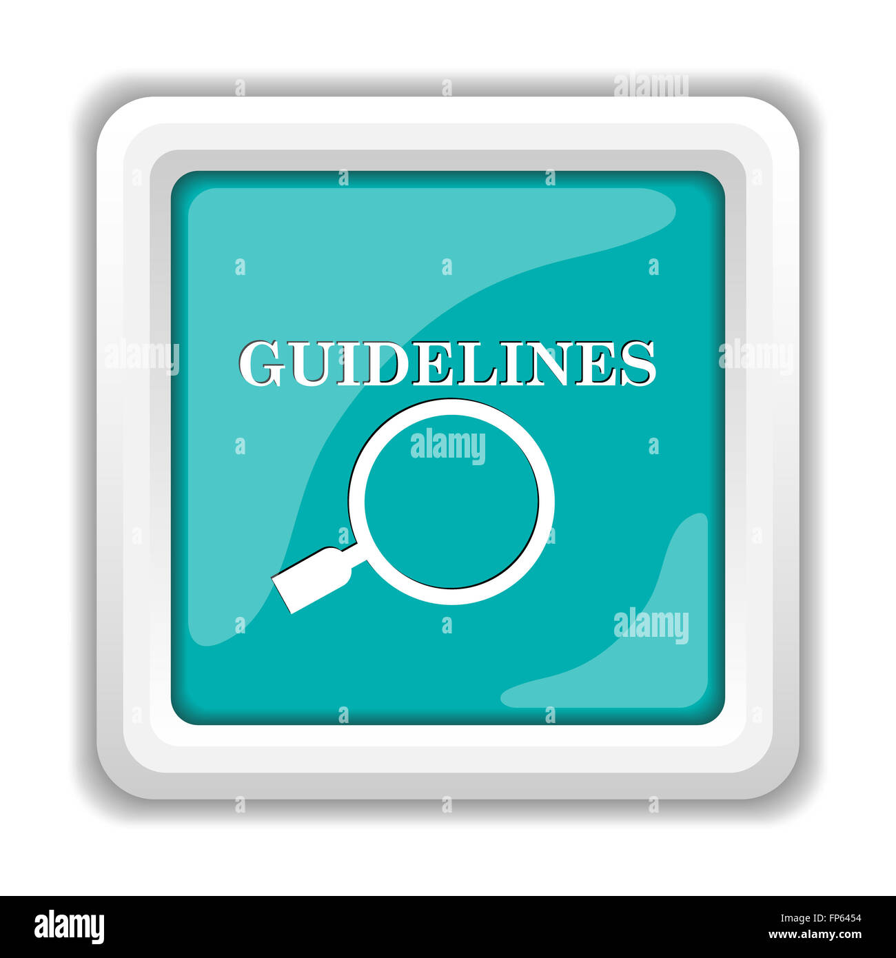 Guidelines icon. Internet button on white background Stock Photo - Alamy
