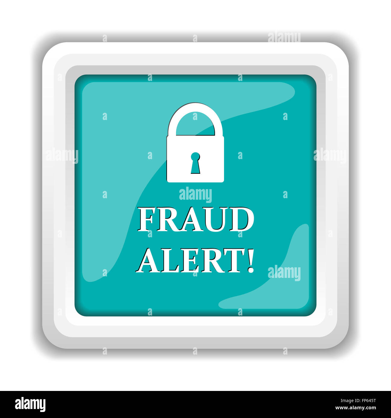Fraud alert icon. Internet button on white background Stock Photo - Alamy