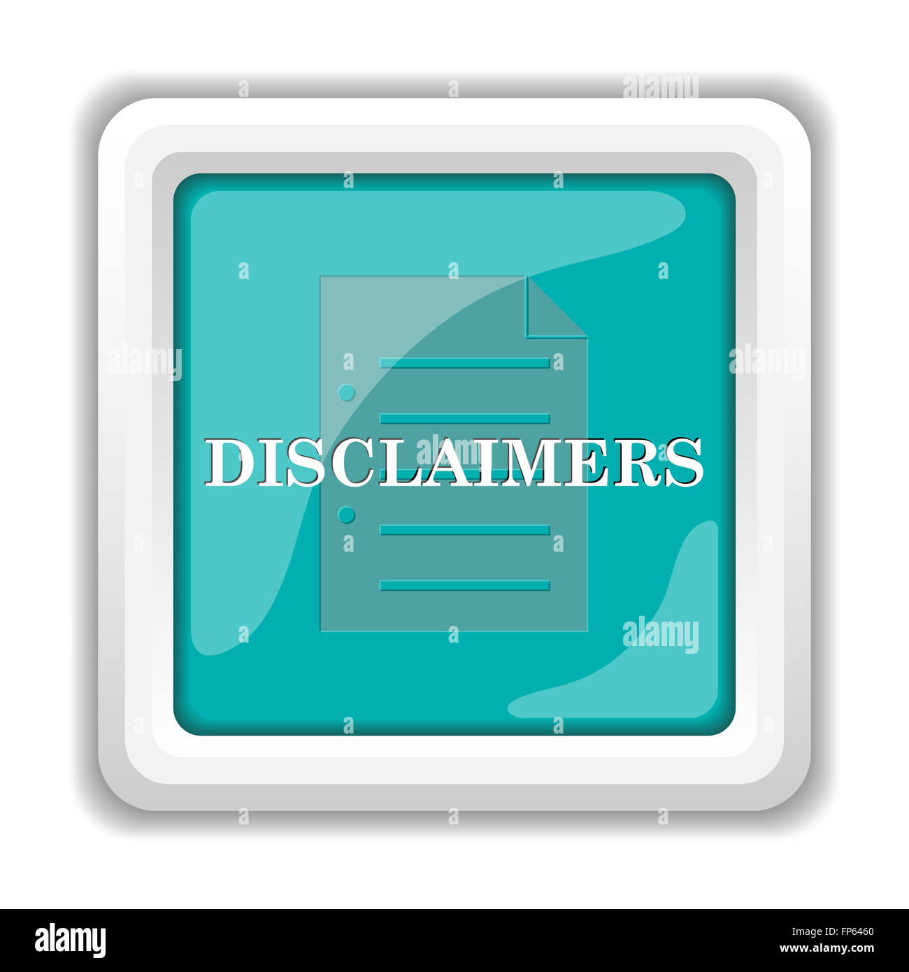 Disclaimers icon. Internet button on white background Stock Photo - Alamy
