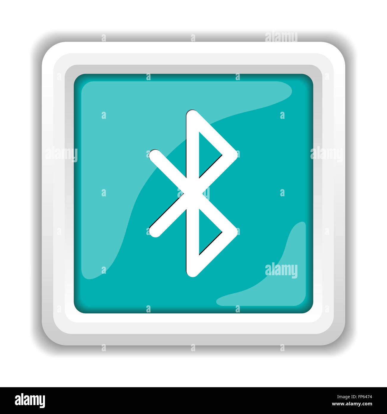 Bluetooth icon. Internet button on white background Stock Photo - Alamy