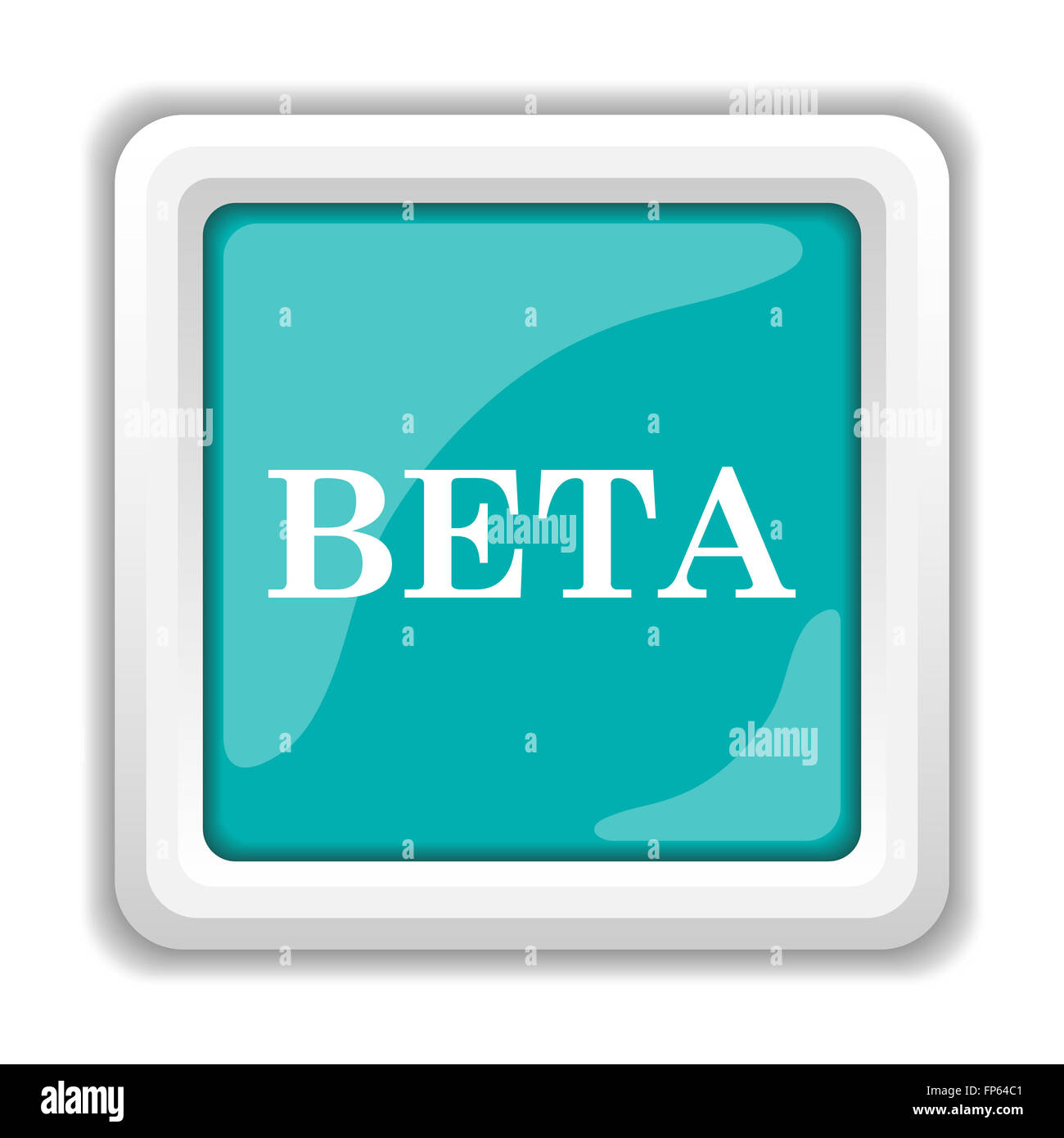 Beta icon. Internet button on white background Stock Photo - Alamy