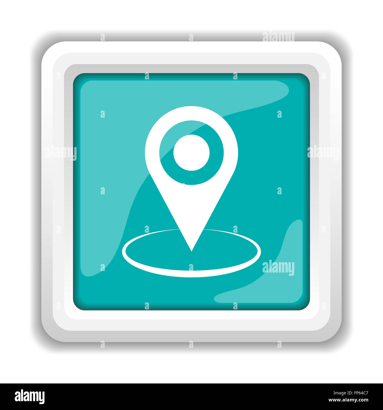 Pin location icon. Internet button on white background Stock Photo - Alamy