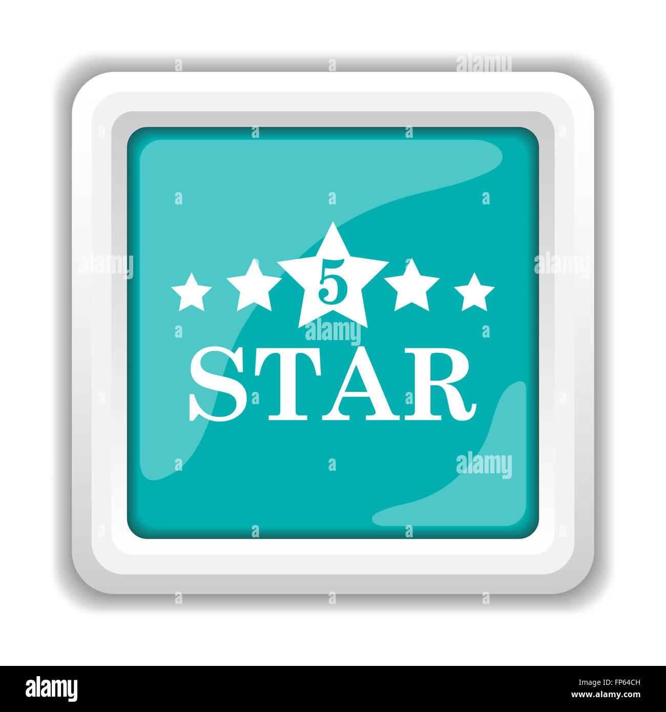 5 star icon. Internet button on white background Stock Photo - Alamy