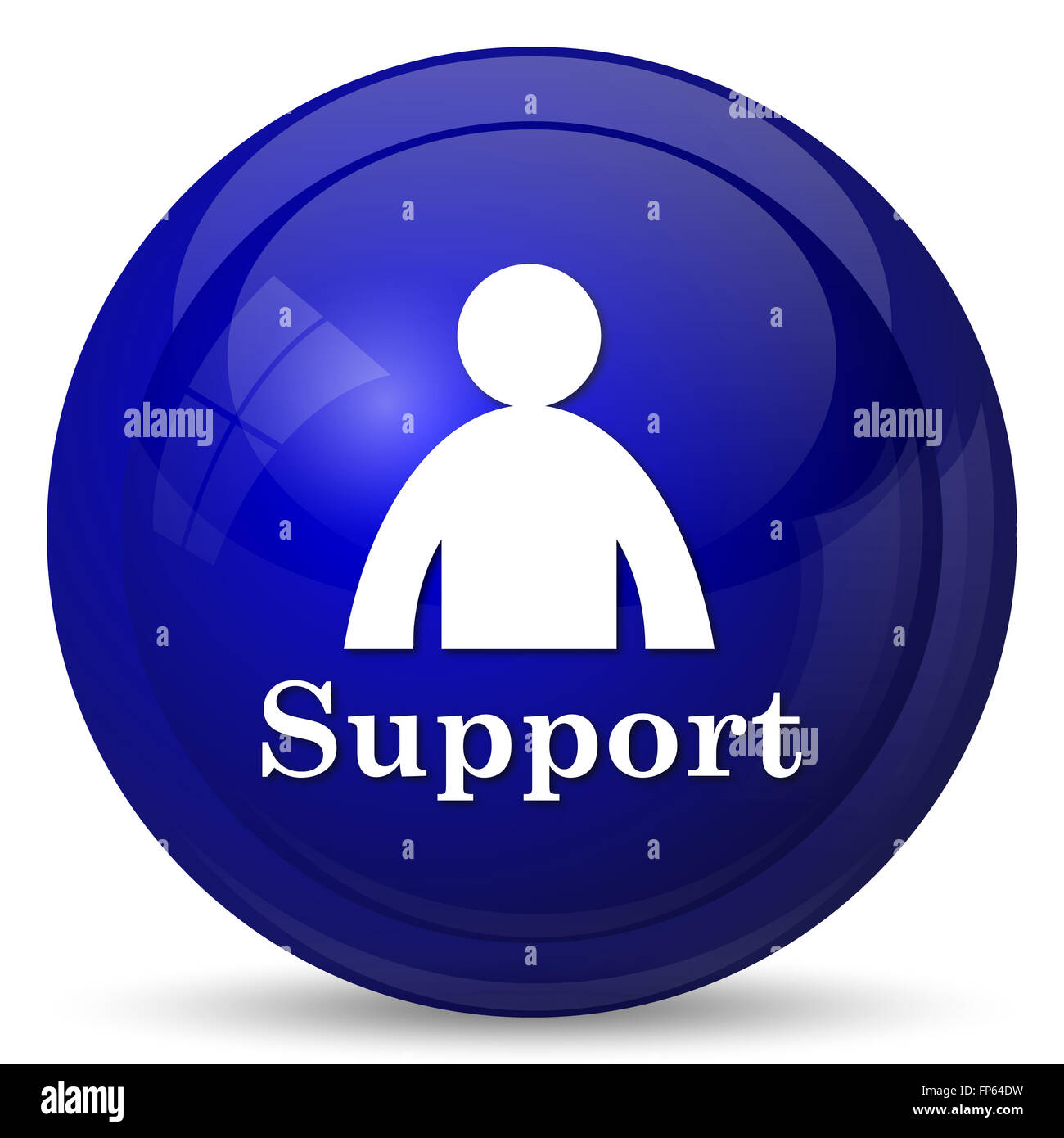 Support icon. Internet button on white background Stock Photo - Alamy