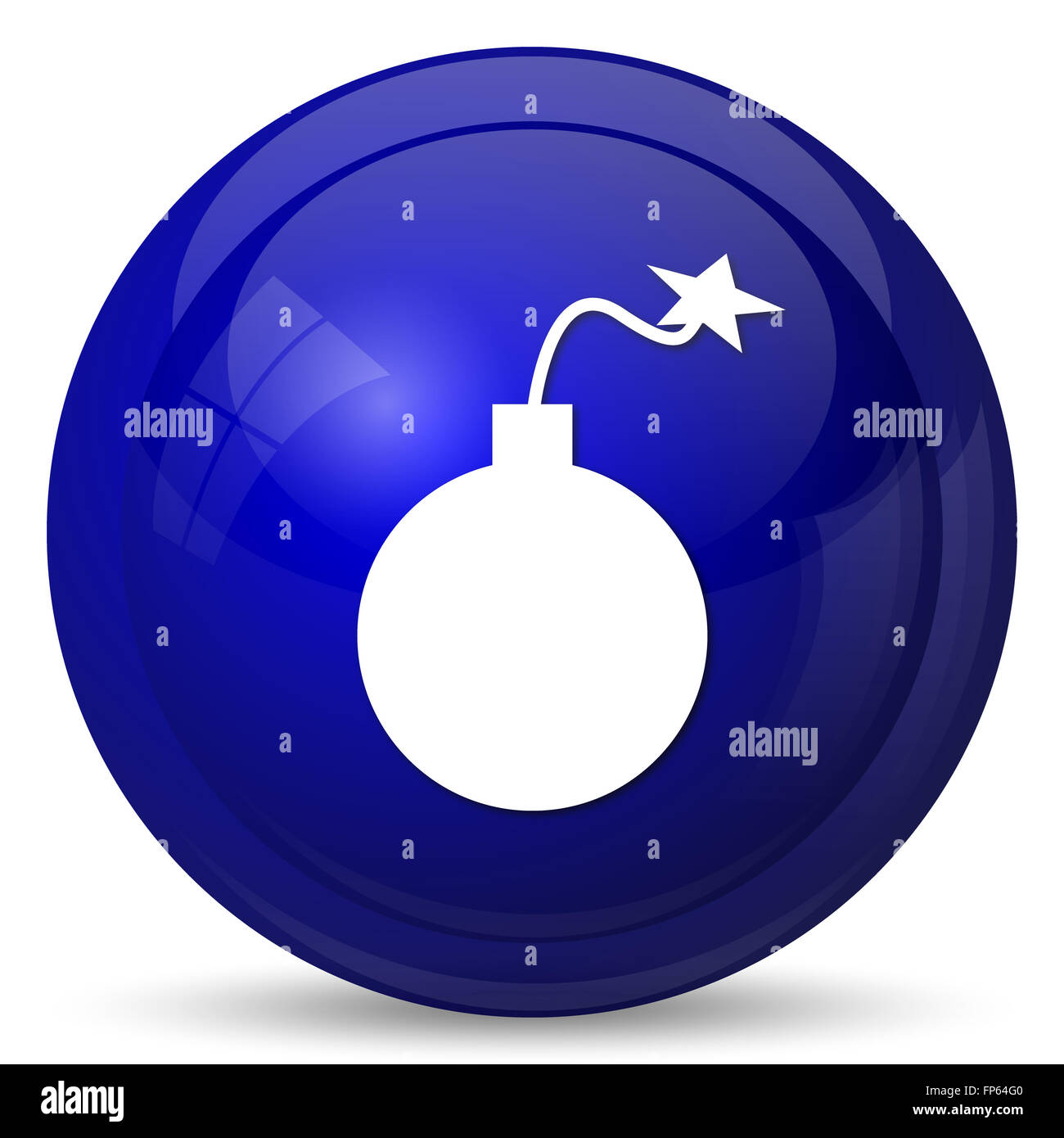Bomb icon. Internet button on white background Stock Photo - Alamy