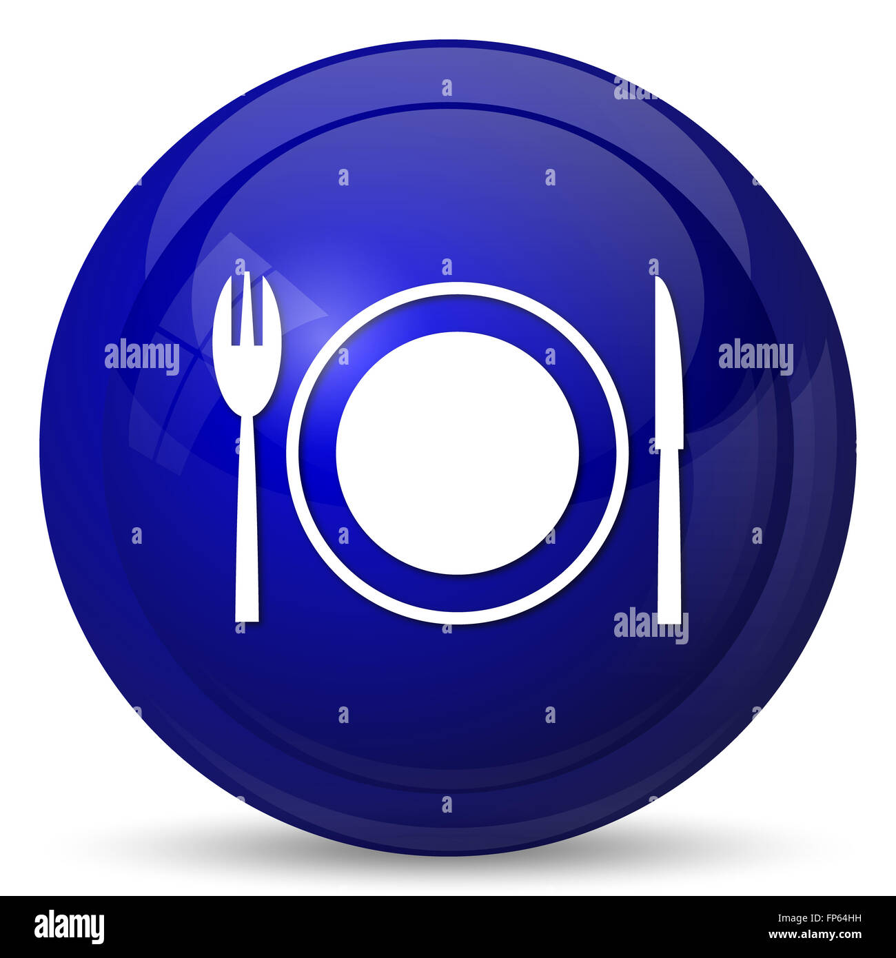 Restaurant icon. Internet button on white background Stock Photo - Alamy