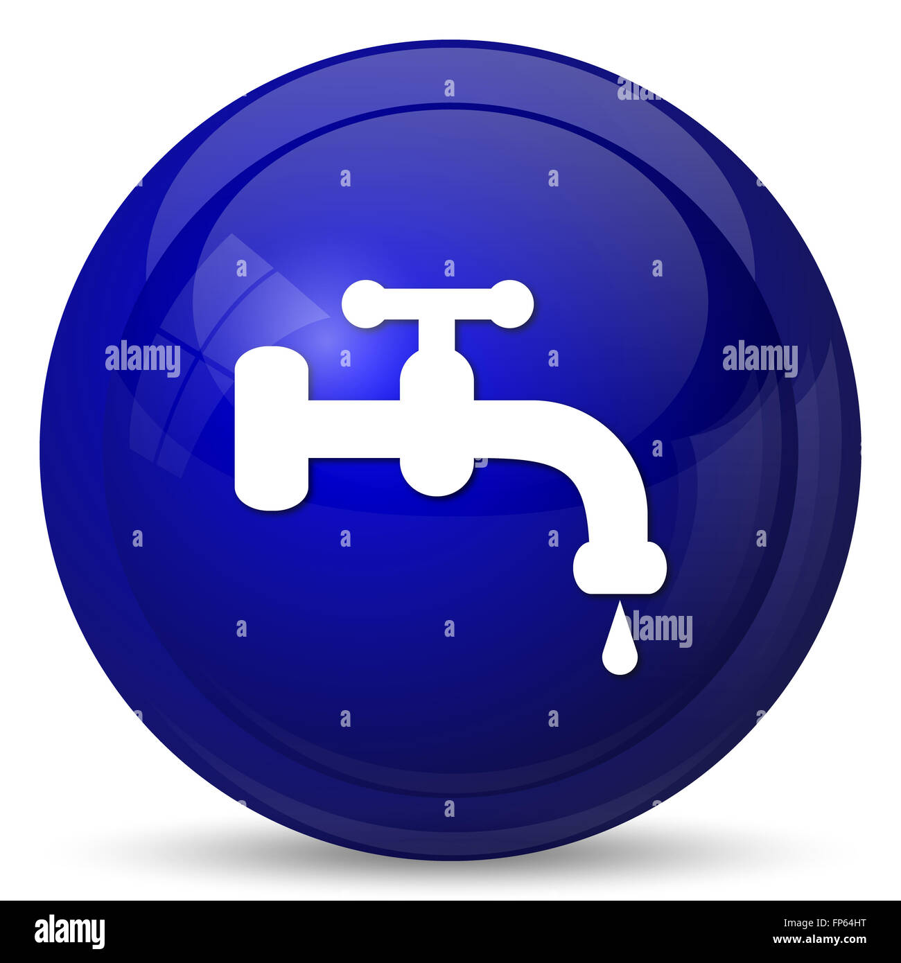 Water tap icon. Internet button on white background Stock Photo - Alamy