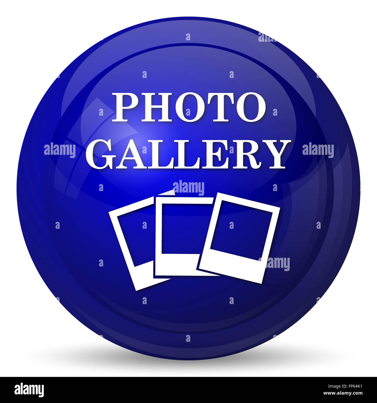 Photo gallery icon. Internet button on white background Stock Photo - Alamy