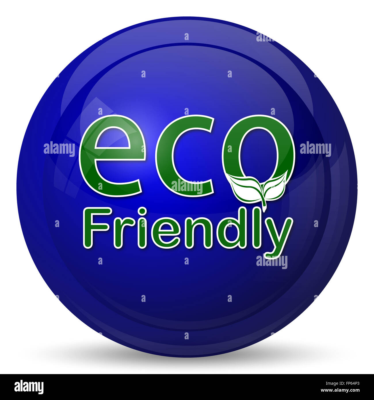 Eco Friendly icon. Internet button on white background Stock Photo - Alamy