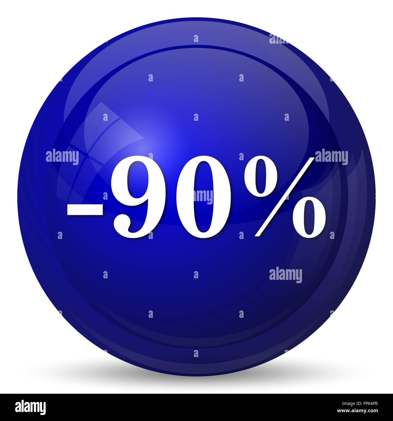 90 percent discount icon. Internet button on white background Stock ...