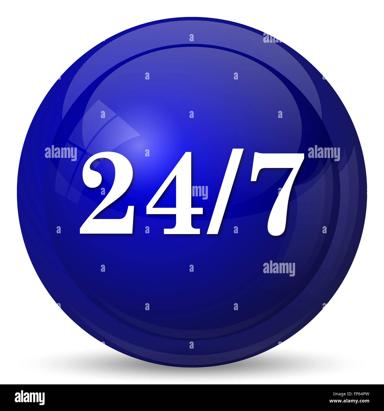 24 7 icon. Internet button on white background Stock Photo - Alamy