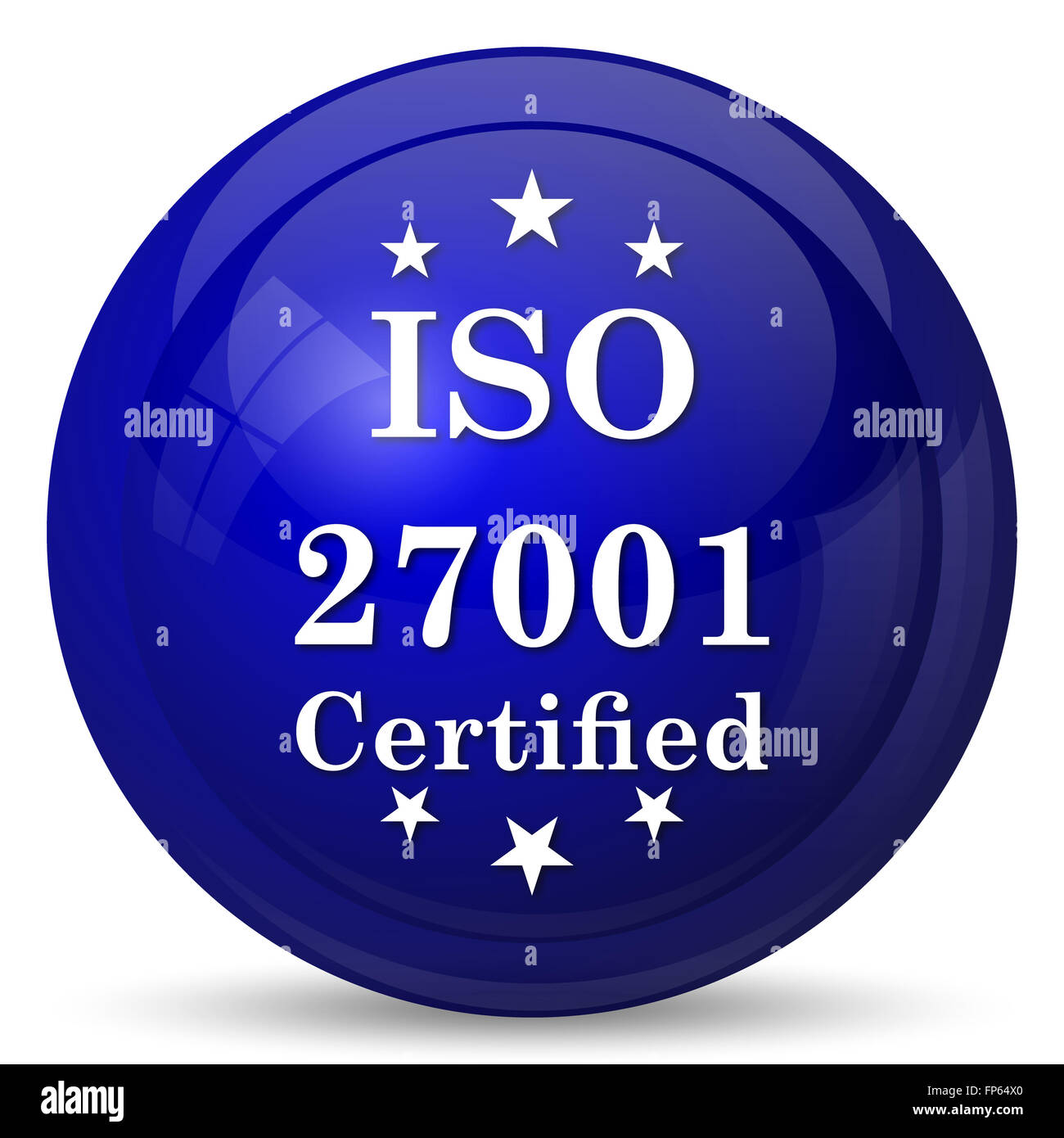 ISO 27001 icon. Internet button on white background Stock Photo - Alamy