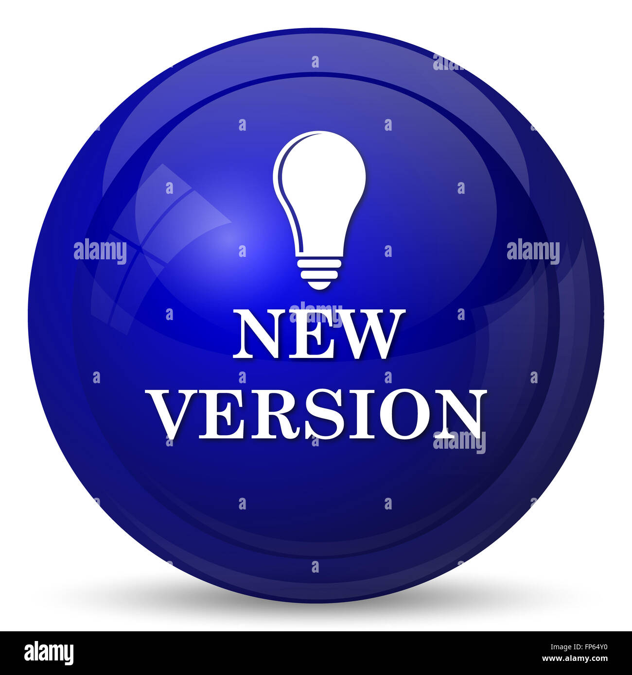 New version icon. Internet button on white background Stock Photo - Alamy