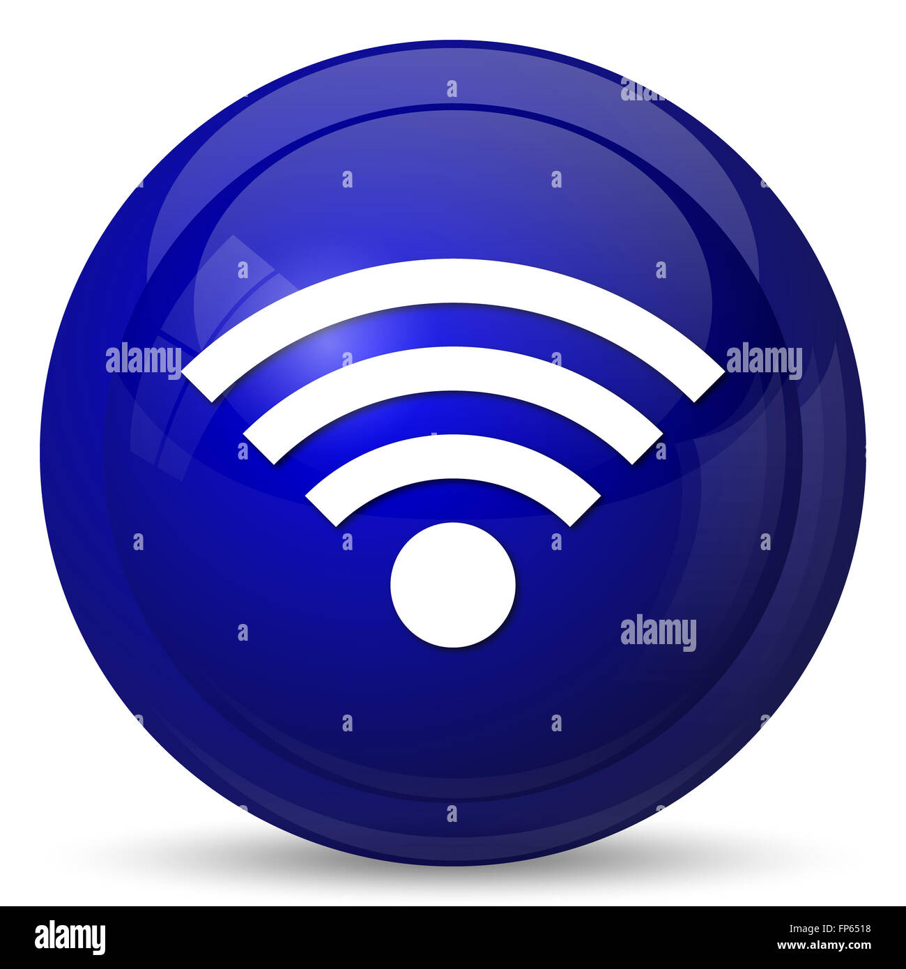 Wireless sign icon. Internet button on white background Stock Photo - Alamy