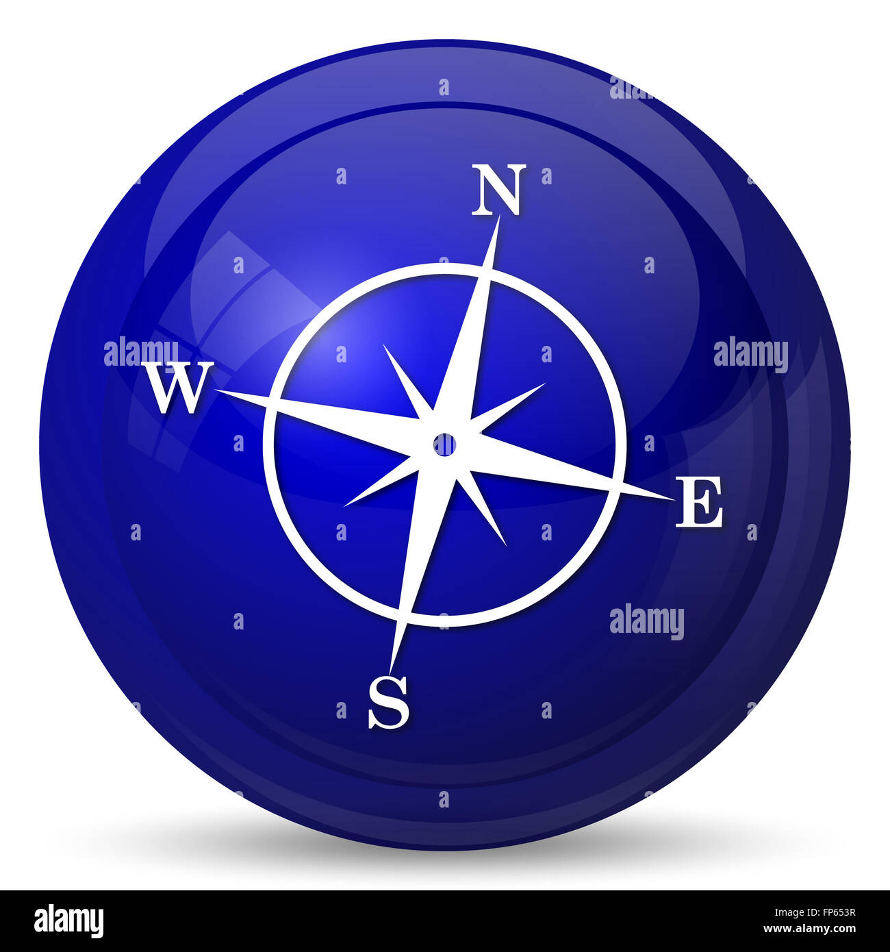 Compass icon. Internet button on white background Stock Photo - Alamy