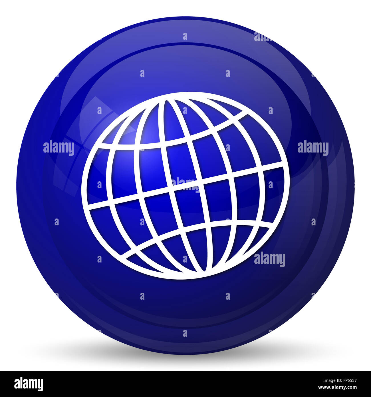 Globe icon. Internet button on white background Stock Photo - Alamy