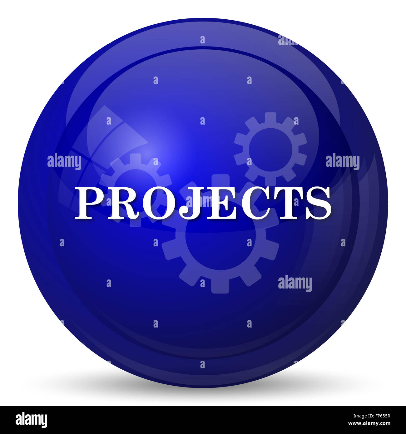 Projects icon. Internet button on white background Stock Photo - Alamy
