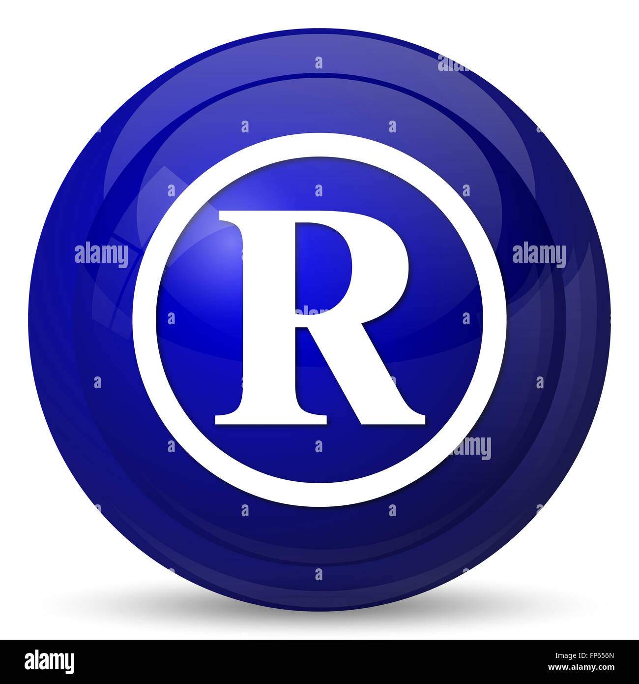 Registered mark icon. Internet button on white background Stock Photo ...