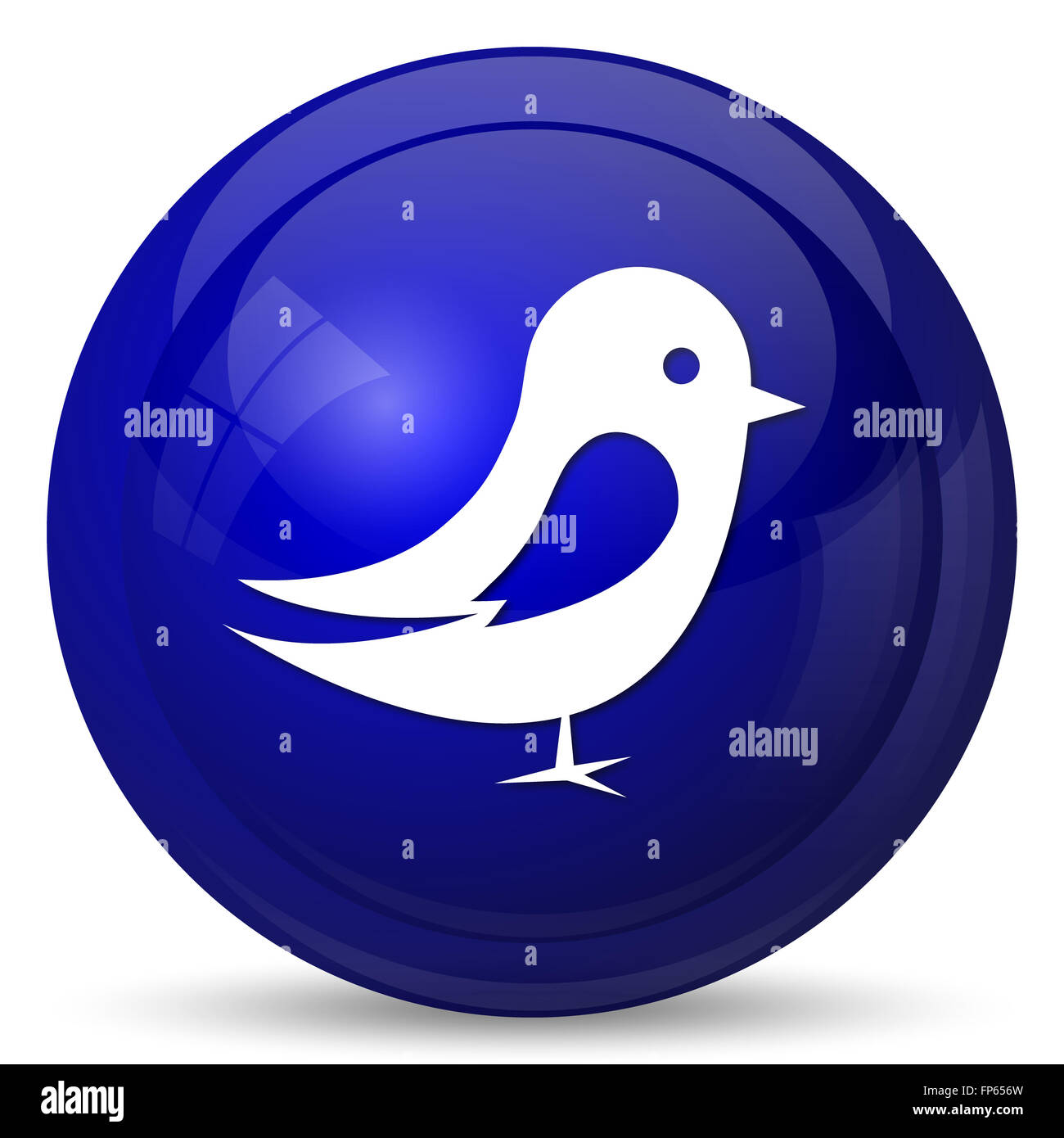 Bird icon. Internet button on white background Stock Photo - Alamy