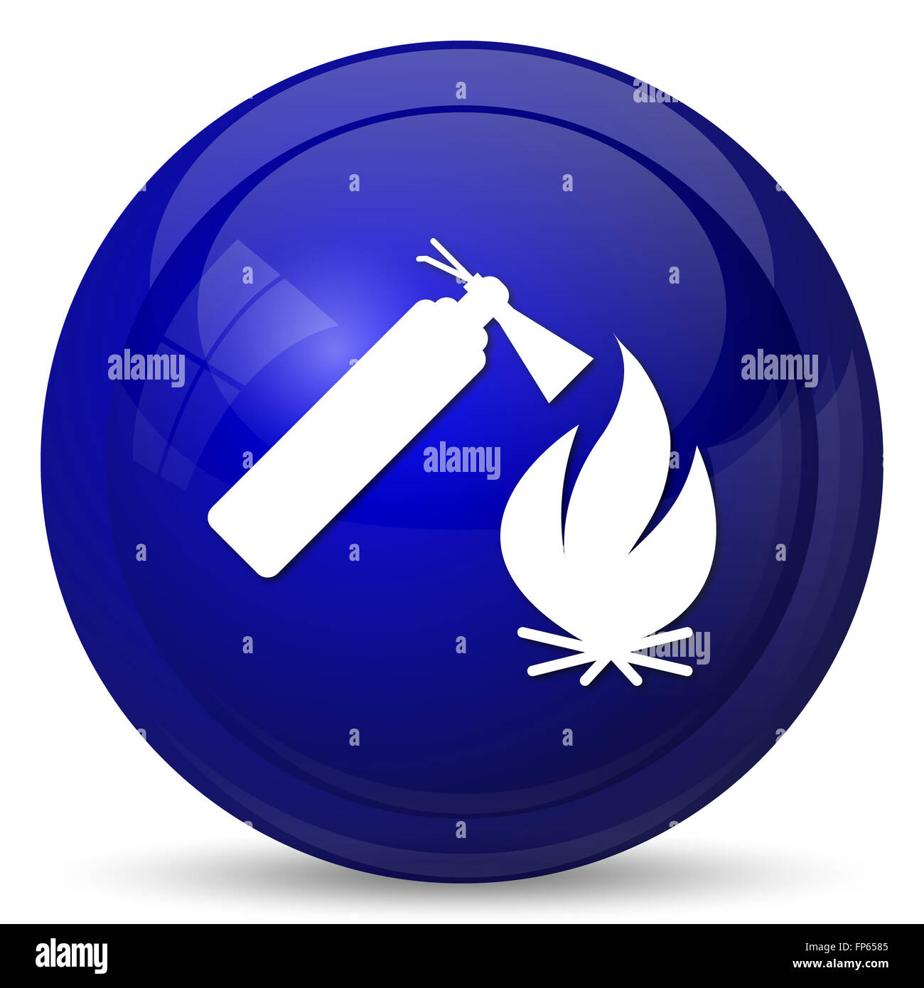 Fire icon. Internet button on white background Stock Photo - Alamy