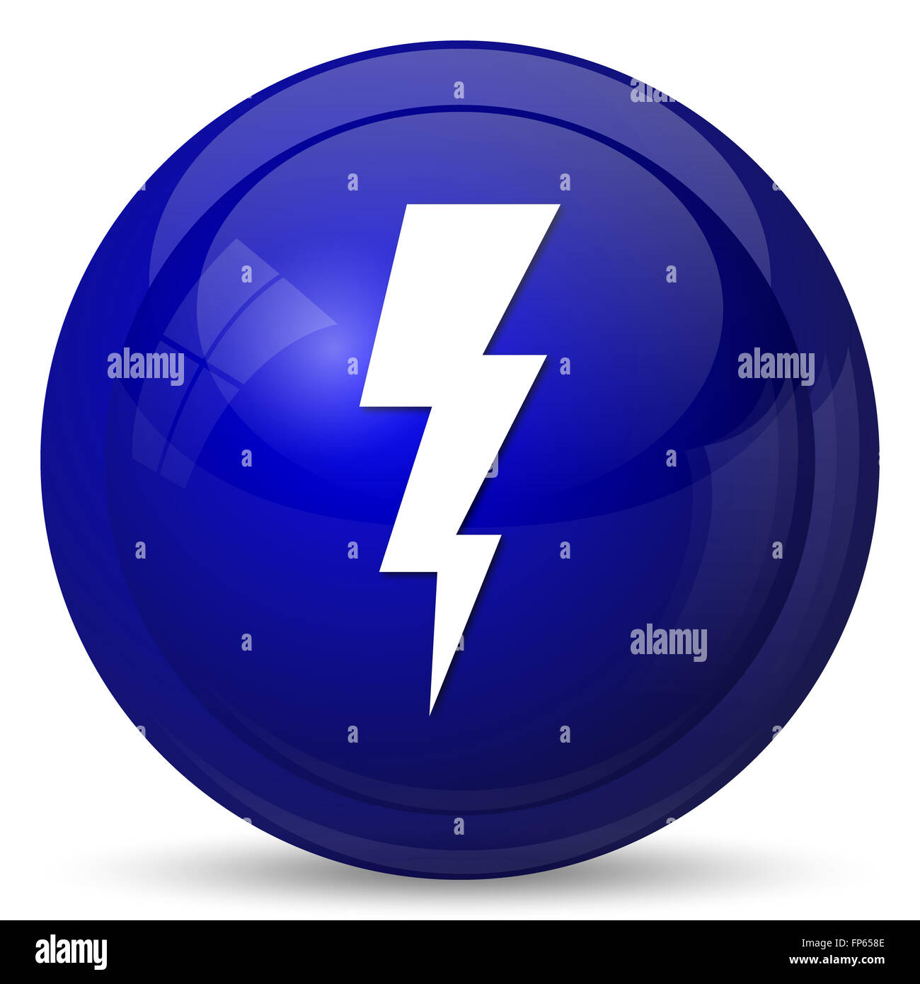 Lightning icon. Internet button on white background Stock Photo - Alamy