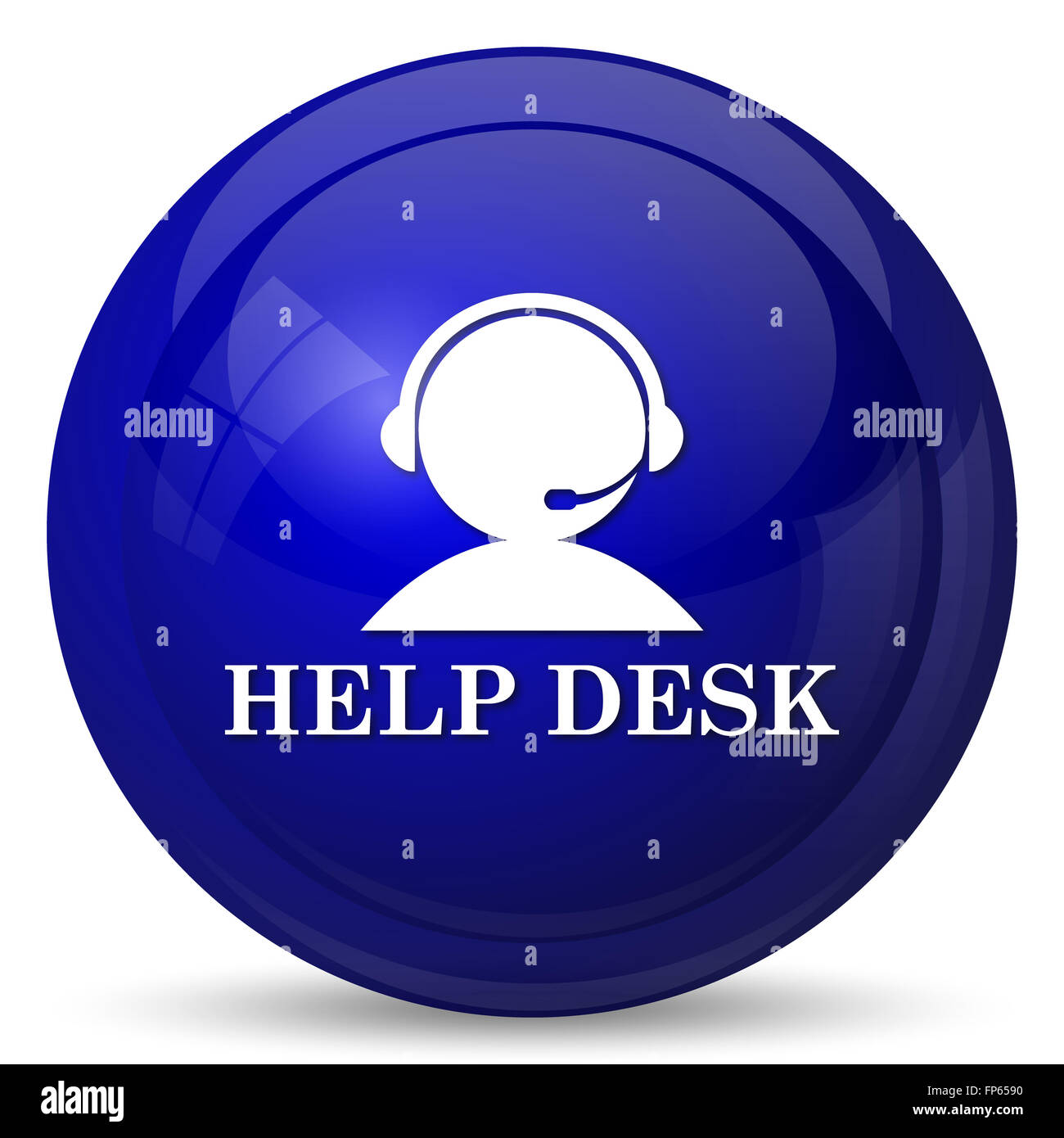 Helpdesk icon. Internet button on white background Stock Photo - Alamy