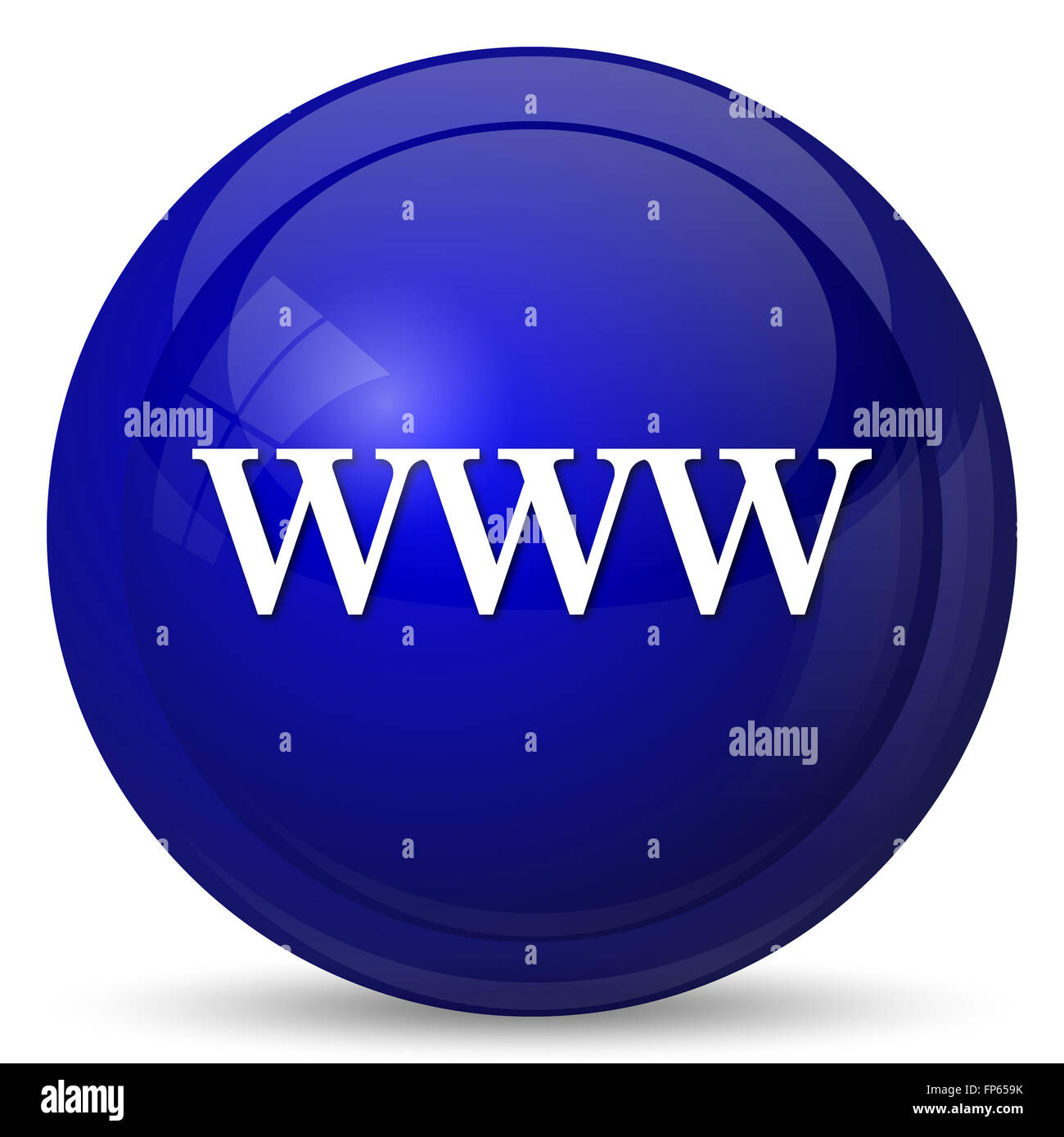 WWW icon. Internet button on white background Stock Photo - Alamy