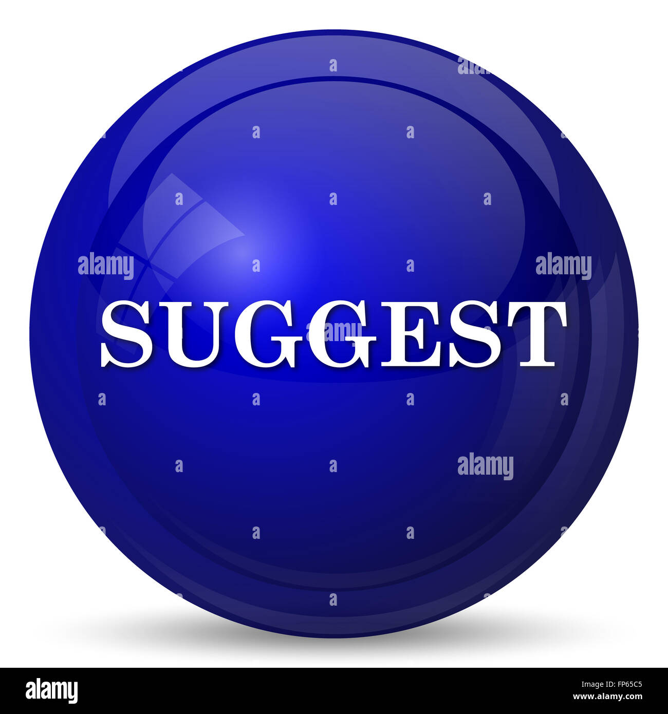 Suggest icon. Internet button on white background Stock Photo - Alamy