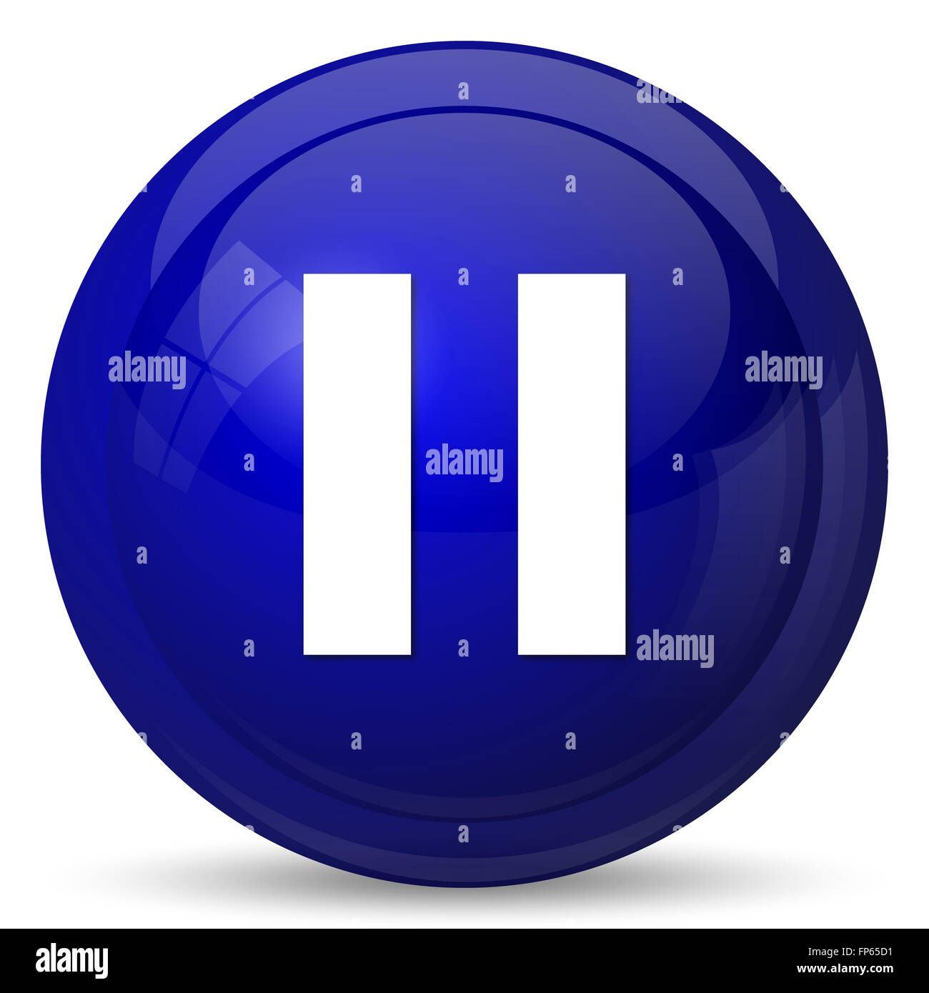 Pause icon. Internet button on white background Stock Photo - Alamy