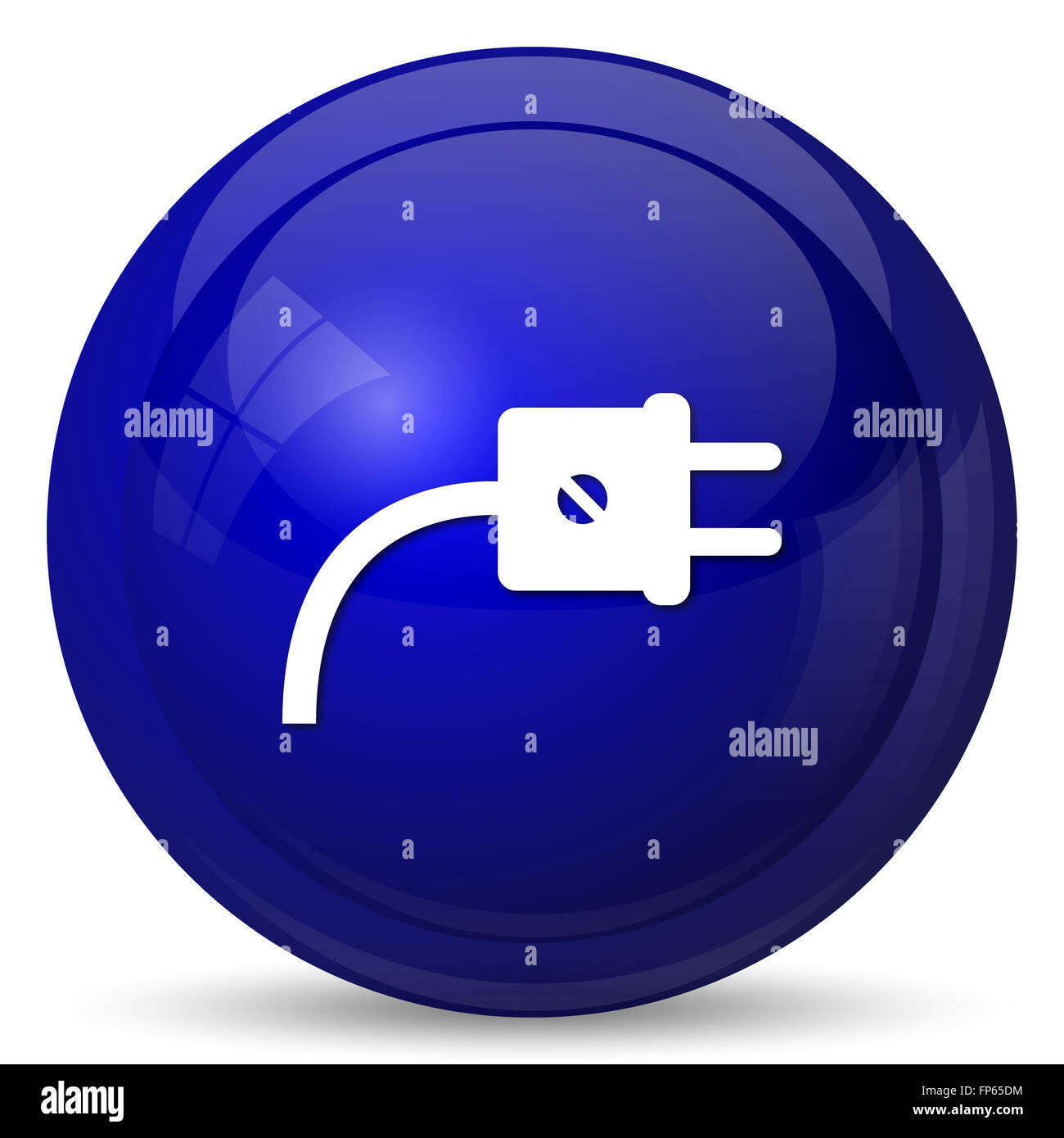 Plug icon. Internet button on white background Stock Photo - Alamy