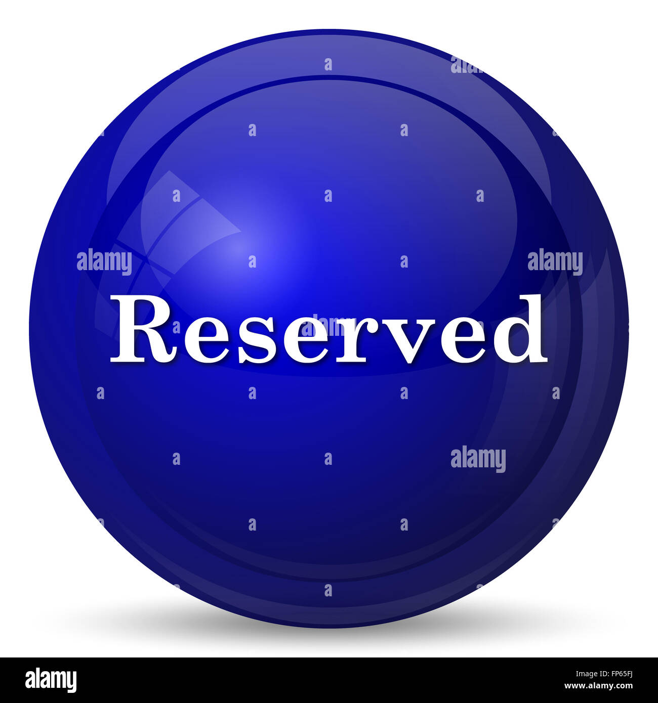 Reserved icon. Internet button on white background Stock Photo - Alamy